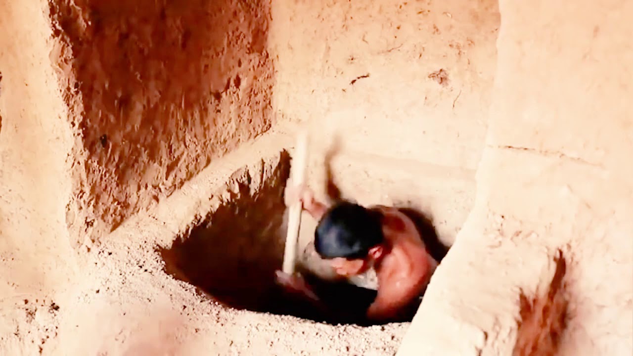 How to build a underground secret living room - YouTube