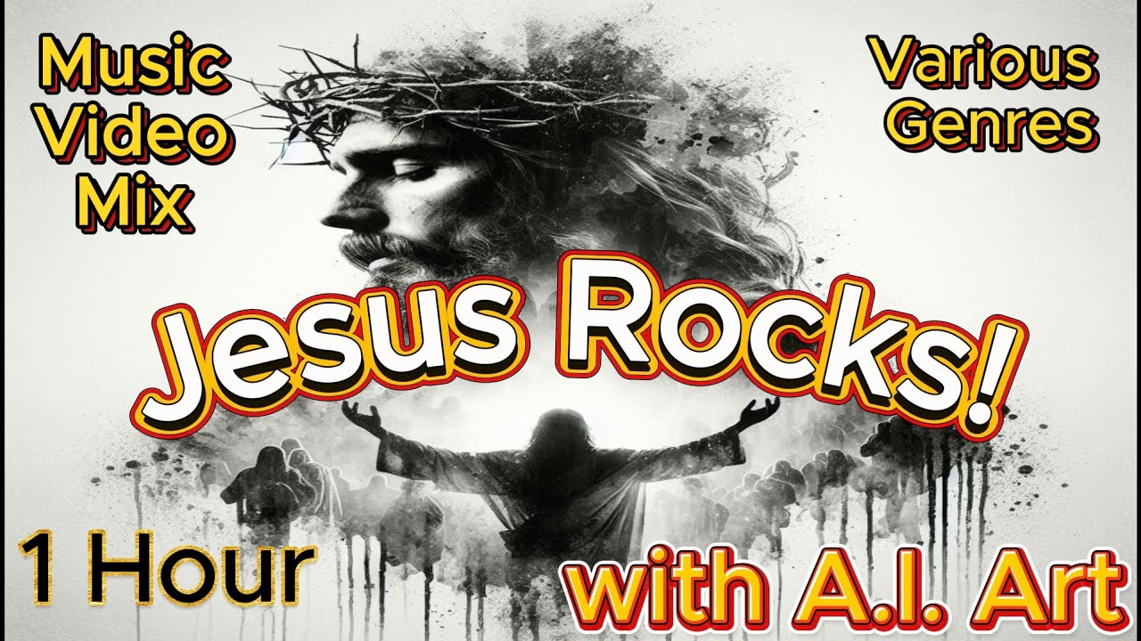 Jesus Rocks! Devotional Music Video Mix with A.I. Art. Easter ...