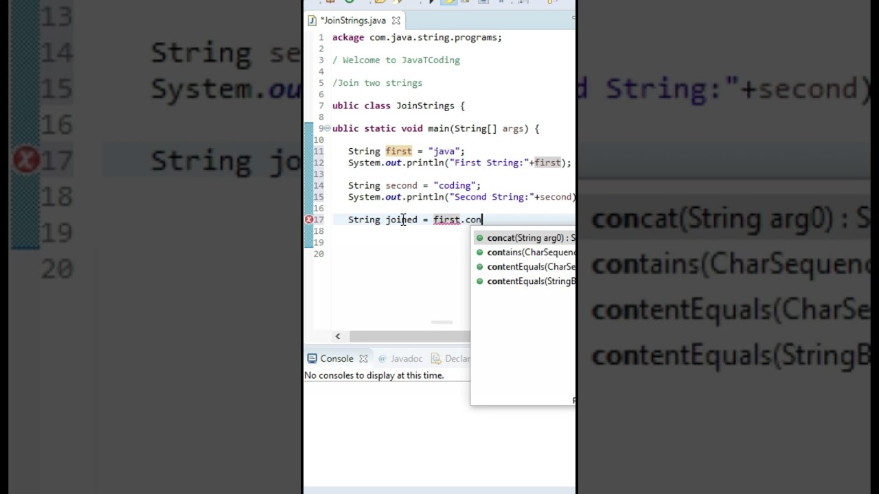 Java String Concat Method Join Two Strings In Java shorts Java String Concat Method Join Two Strings In Java shorts