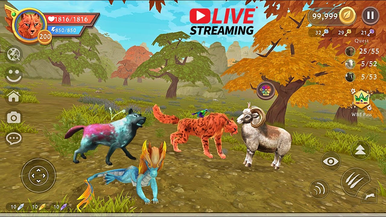 🔴 LIVE | WildCraft: Season 3 - Level 17 & The Wolf: Hunting | - YouTube