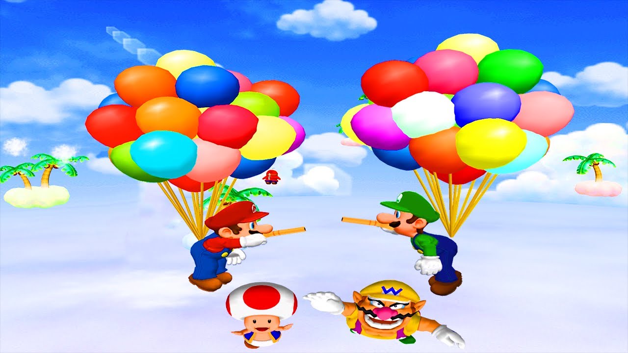Mario Party 5 Minigames - Mario vs Toad vs Wario vs Luigi - YouTube