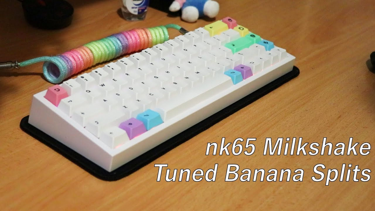 NK65 Milkshake edition w/ tuned Banana Split Switches - YouTube