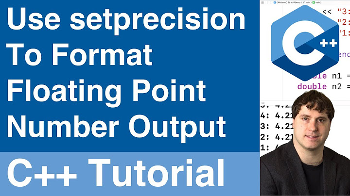 [Solved] Equivalent of C++ std::setprecision(20) using | 9to5Answer