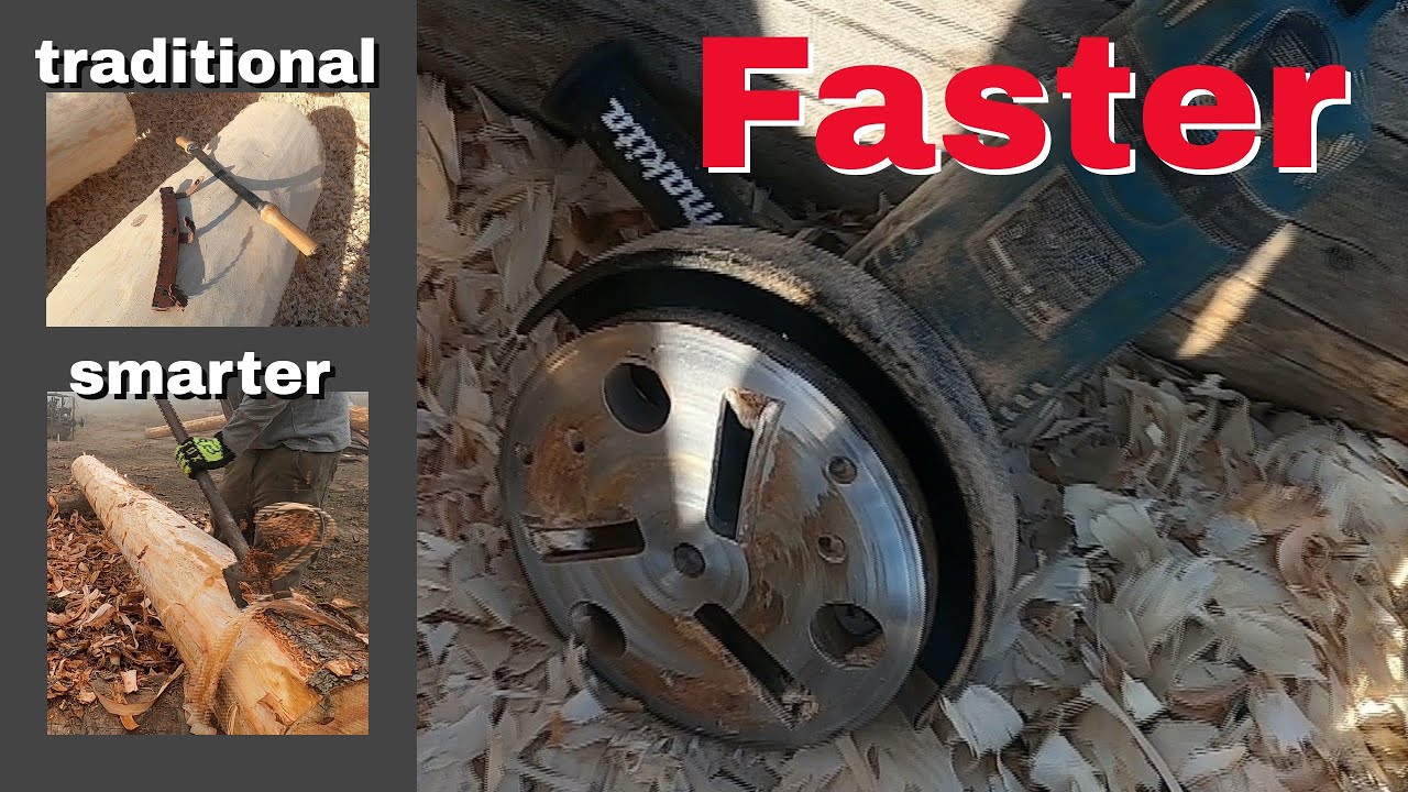 How to peel logs FAST & EASY! - YouTube