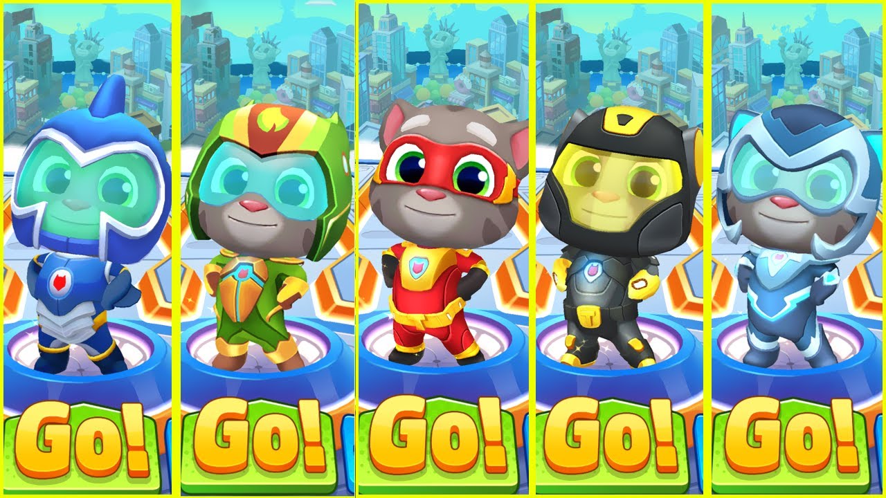 Talking Tom Hero Dash - Explore all Tom's skins - New ULTRAHERO - All ...