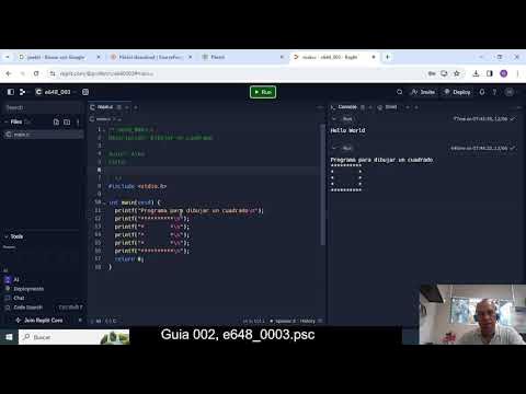 Aprender a programar en C ++ PseInt - Guia0002 - Mostrar un Cuadrado por Pantalla - YouTube