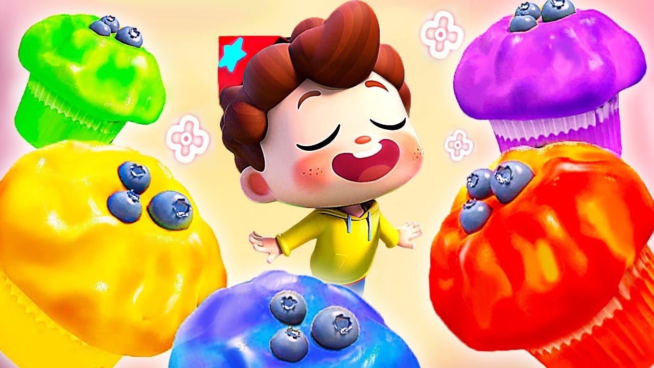 Rainbow Muffins Song | Muffin Man | Fireman, Policeman | Nursery Rhymes ...
