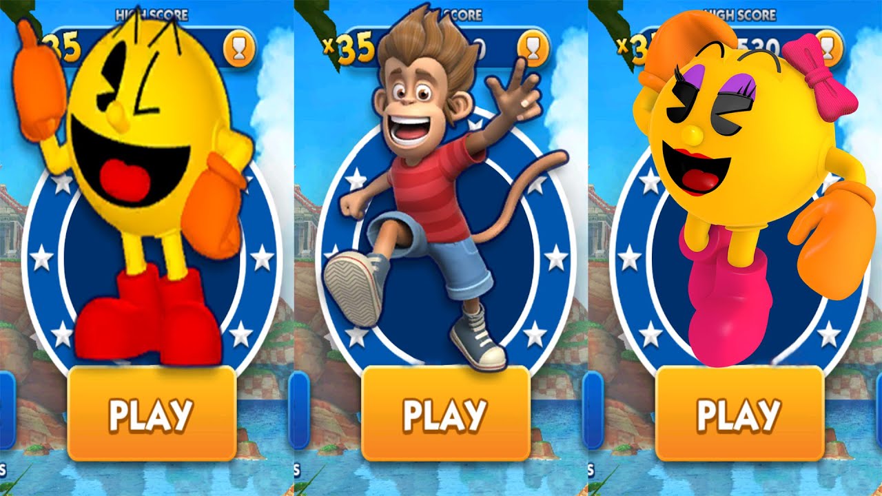 Sonic Dash Racing Game: Pac Man vs Bongo vs Ms. Pac Man - Jester Sonic ...