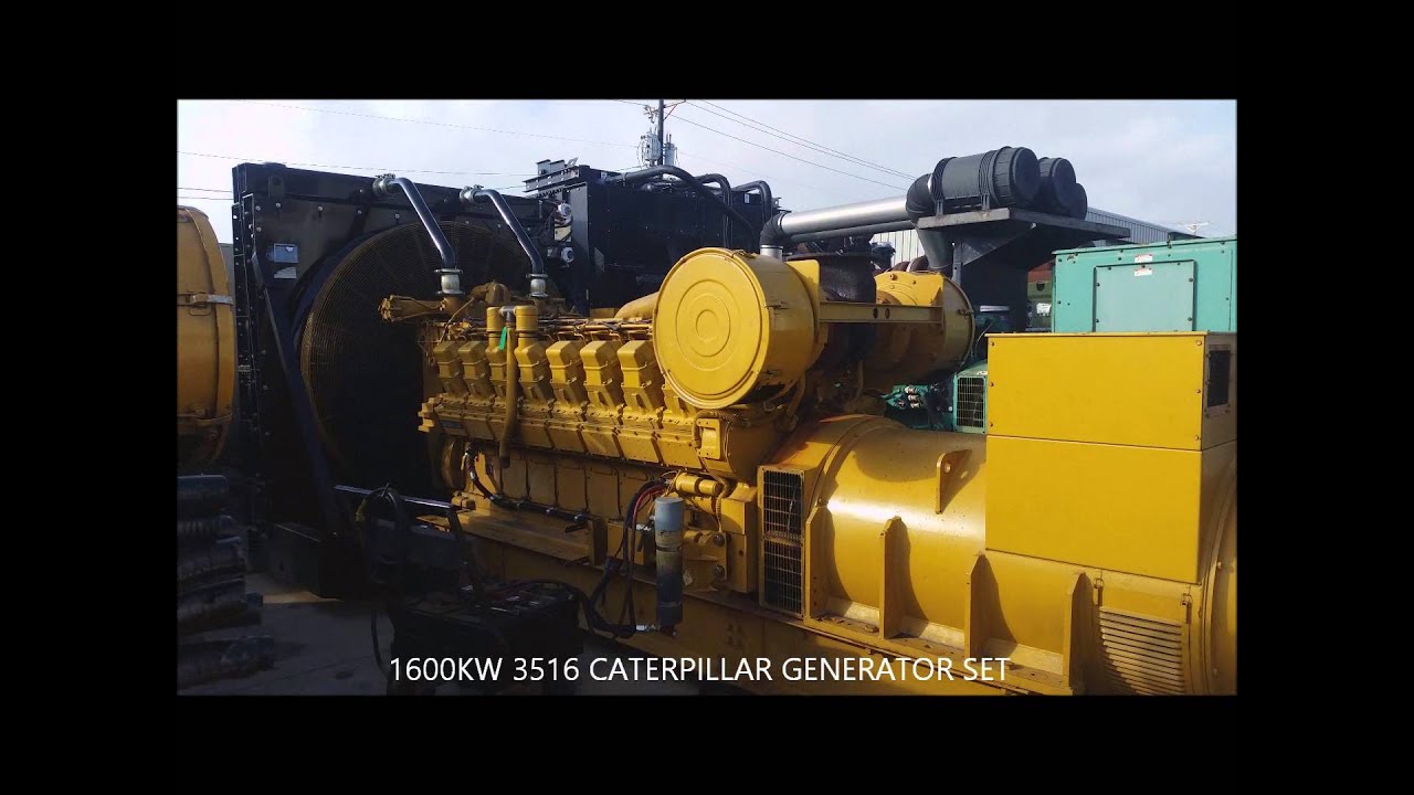 1600KW 3516 CATERPILLAR GENERATOR SET - YouTube