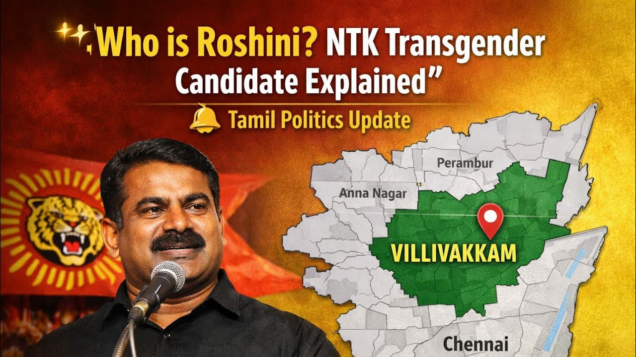 NTK’s Bold Move! Roshini – Transgender Candidate for Villivakkam தொகுதி ...