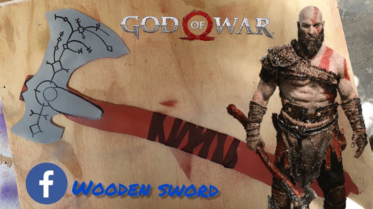 Como hacer un hacha de carton || HACHA DE KRATOS😱 - YouTube
