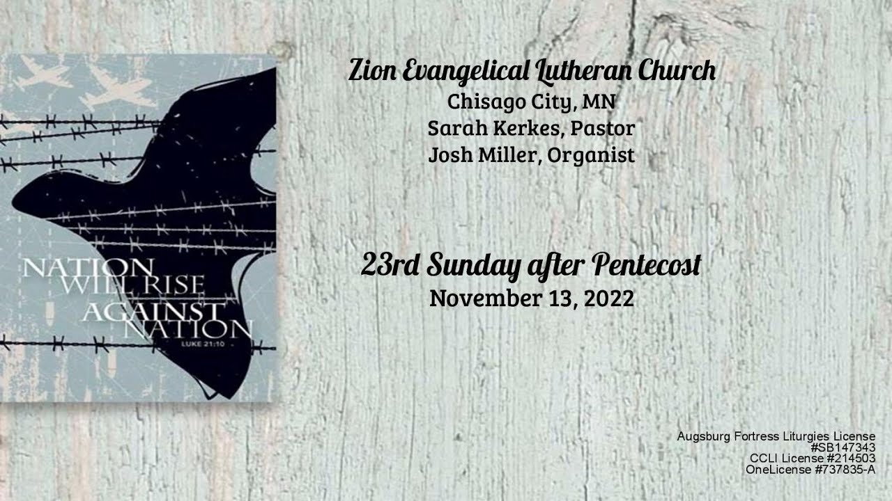 Zion Worship Service - Sunday, November 13, 2022 - YouTube