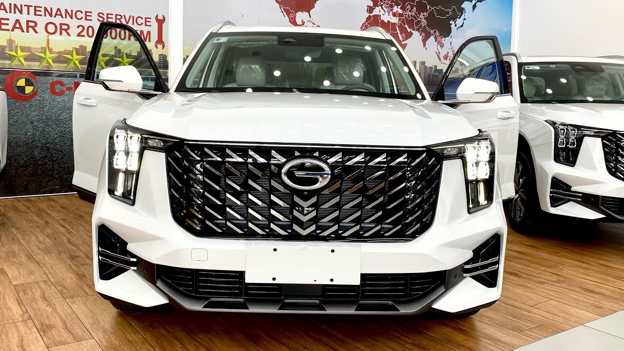 New 2023 GAC GS8 - 2.0T 4WD White Color | Interior and Exterior walk ...