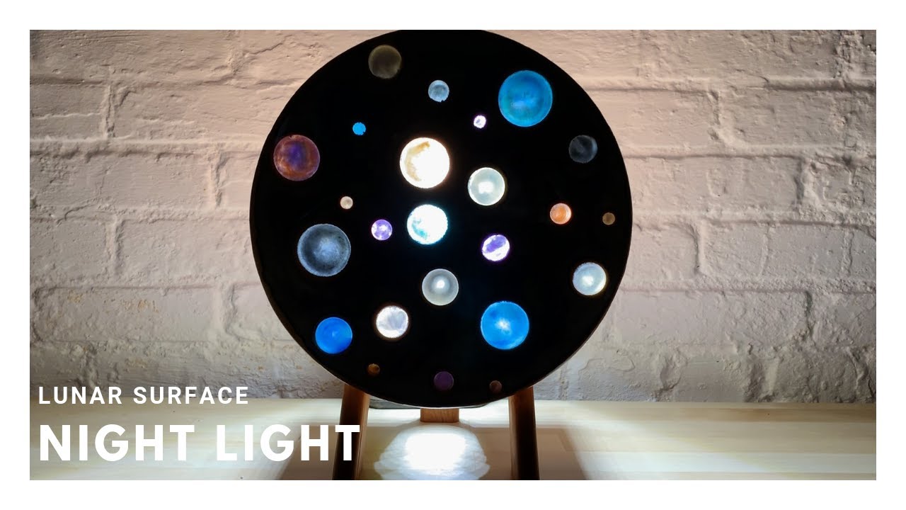Epoxy and Wood Lunar Surface Night Light - YouTube