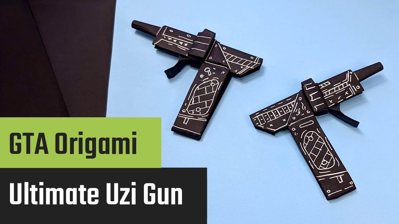 🔫 DIY Paper Uzi Gun | How to Make a Paper Uzi from GTA 5 | Easy Origami ...