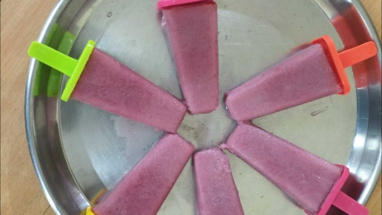 திராட்சை ice / home made grapes stick ice / grape ice - YouTube
