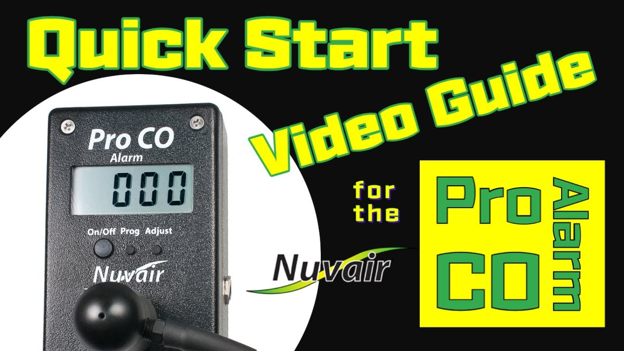 Nuvair Pro CO Alarm Quick Start Video - YouTube