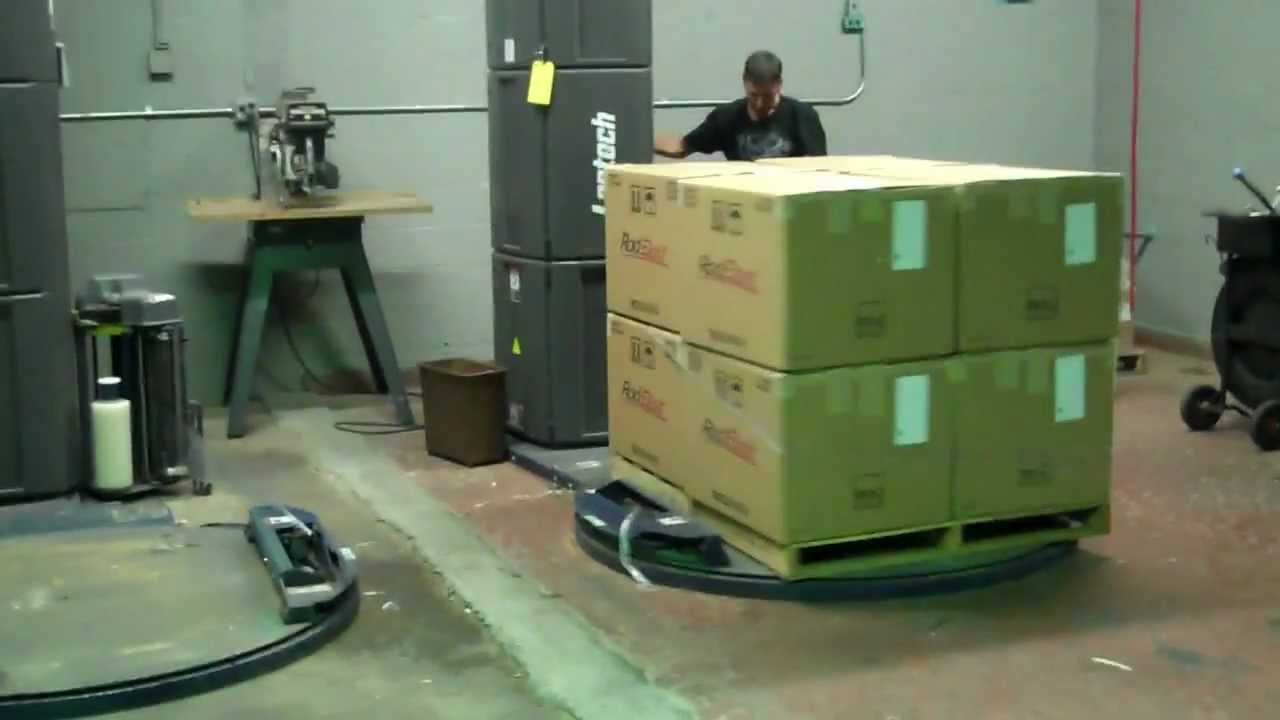 LanTech Q-300XT Semi Automatic Stretch Wrapping System - Tag #509 - YouTube