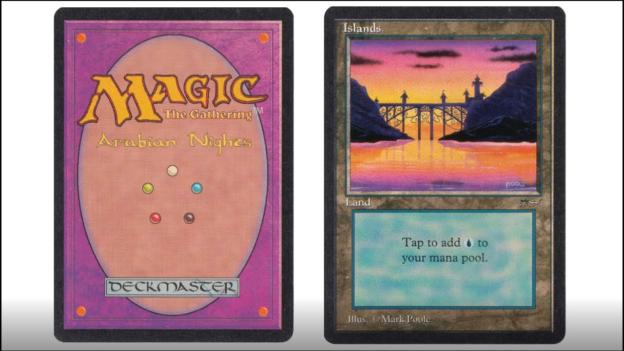 Ultra Rare MTG Arabian Nights Islands !? Basic Lands in the First Magic ...