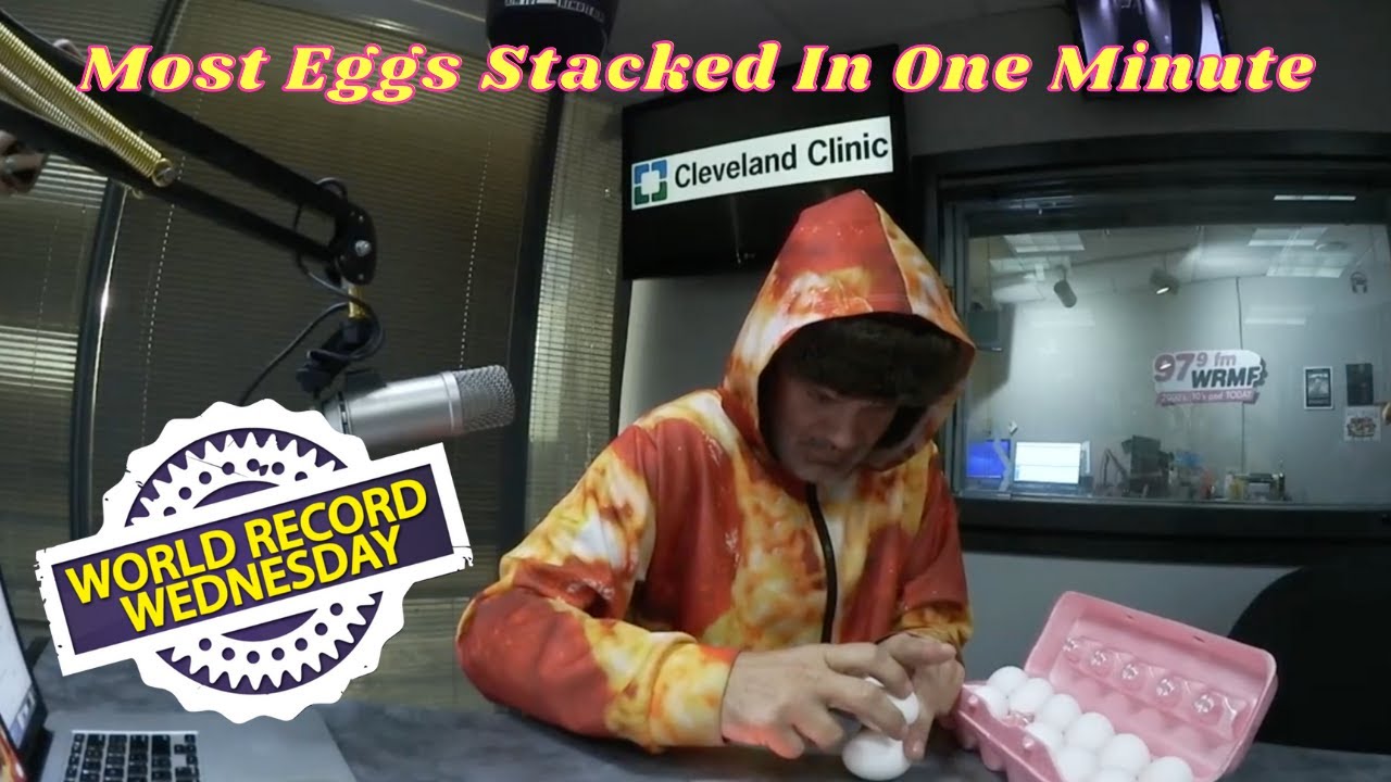 World Record Wednesday - Stacking Eggs - YouTube