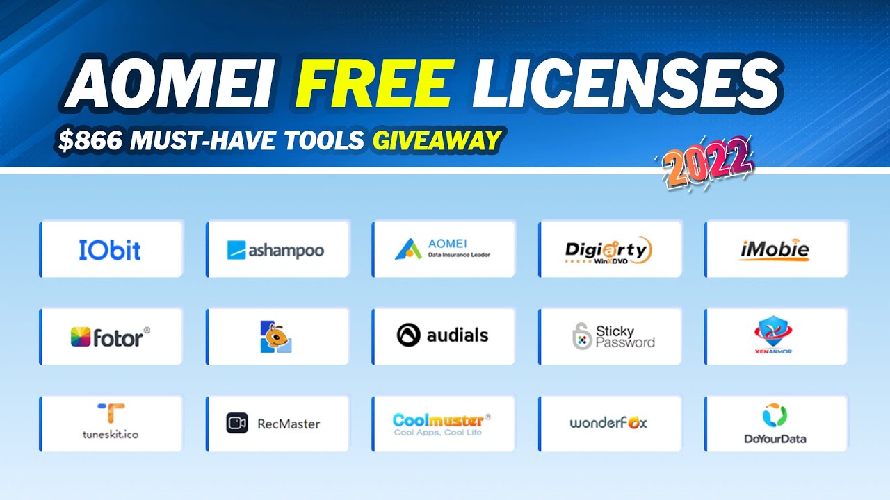【FREE! AOMEI Backupper PRO License!】Must Have Tools Giveaway - YouTube