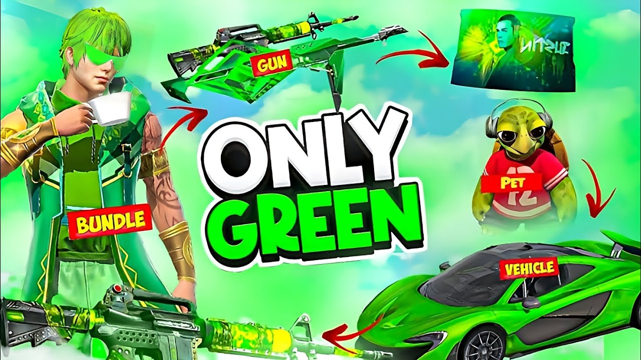 Only Green Challenge In Free Fire Max🟢🟢 - YouTube