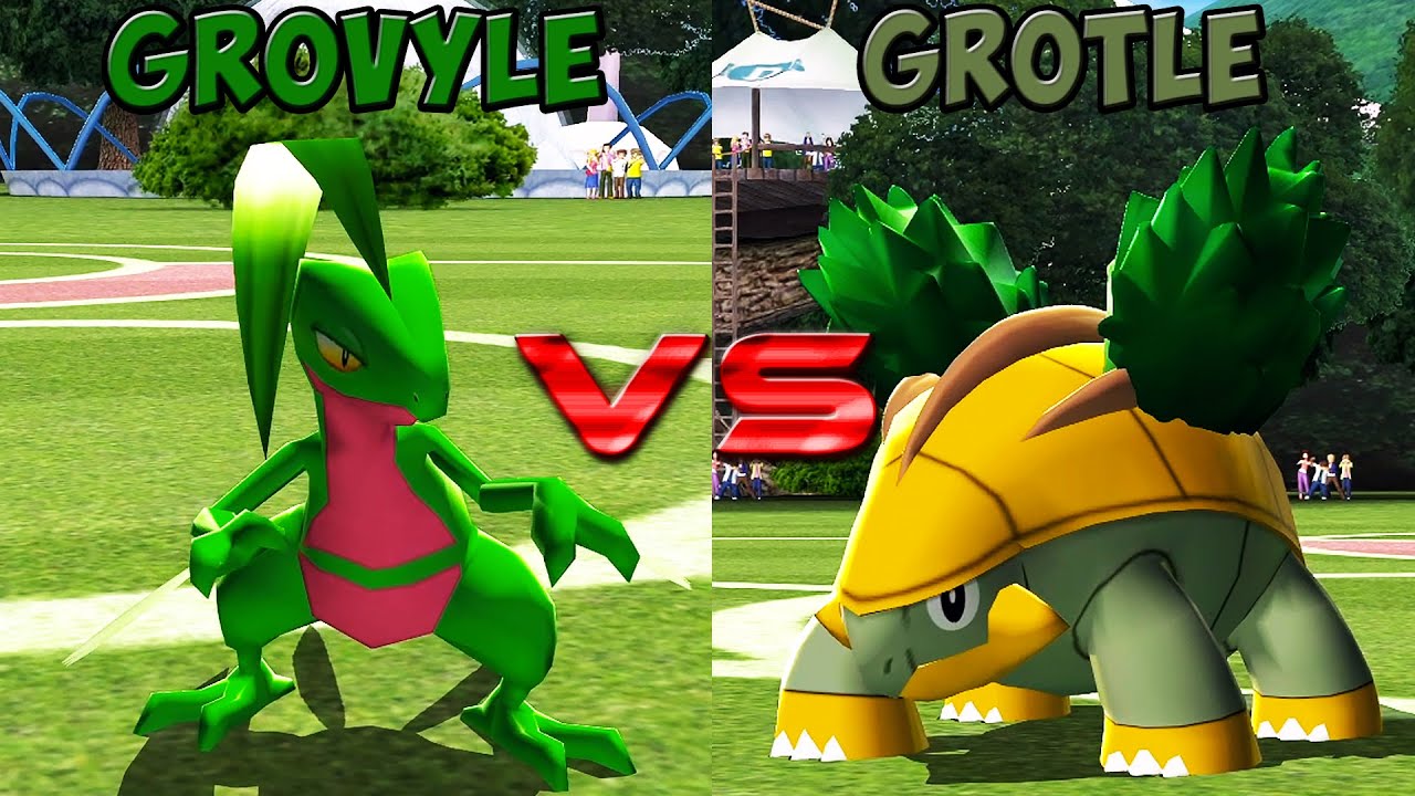 Pokemon battle revolution - Grovyle vs Grotle - YouTube