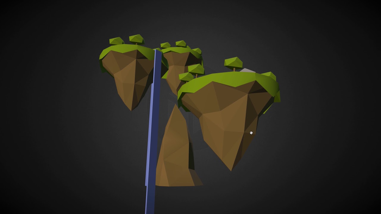 Low poly floating islands 3D model - YouTube