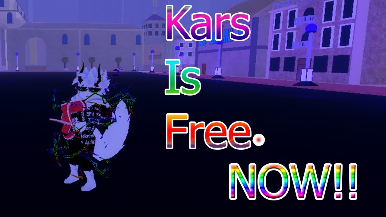 Kars Is Free Now + Full Showcase Kars - N the Jojo Game - YouTube