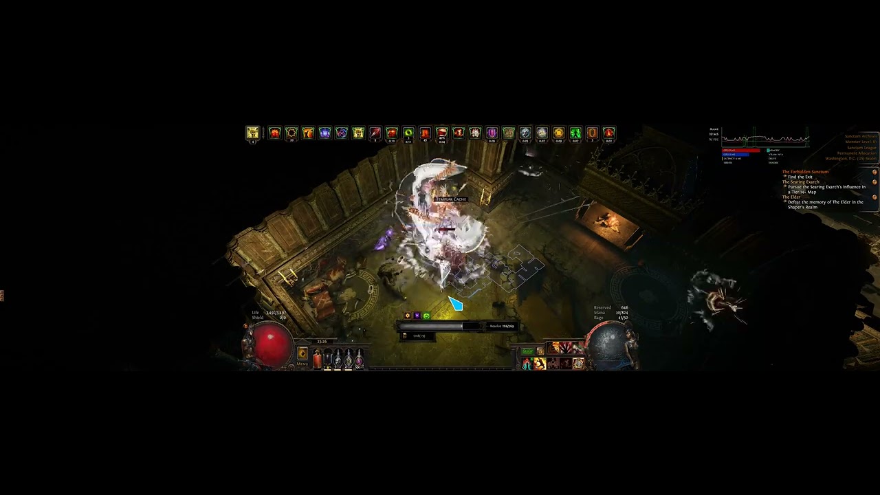 Path of Exile 3.20: Splitting/Shattering Steel Champ - Sanctum Guards ...