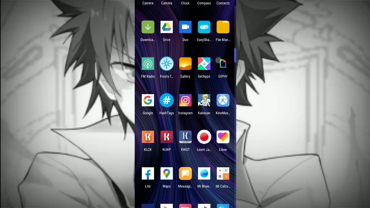Anime home screen setup for klwp - YouTube