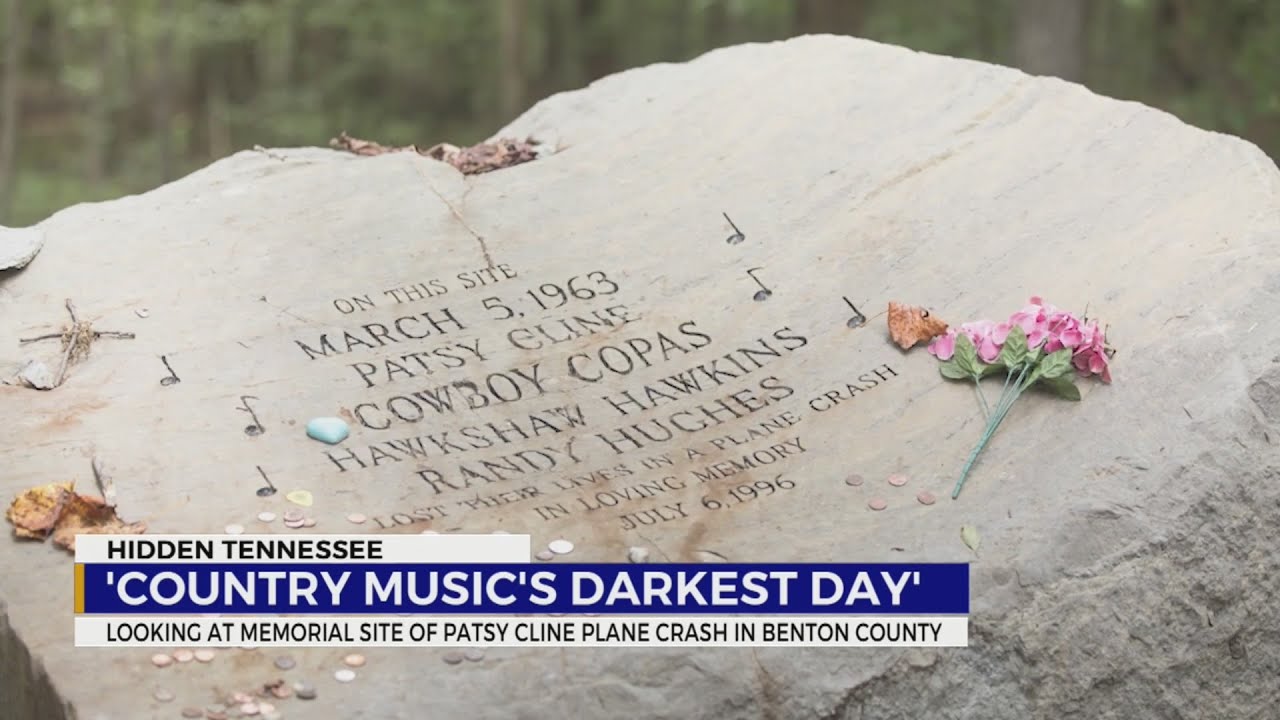 Looking at memorial site of Patsy Cline plane crash in Benton County ...