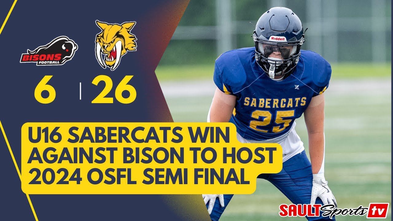 'AA' VARSITY U16 OSFL FOOTBALL ACTION | BRANTFORD BISONS VS SAULT ...