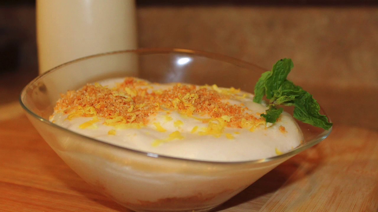 Lemon snow recipe. Lemon fluff dessert - YouTube
