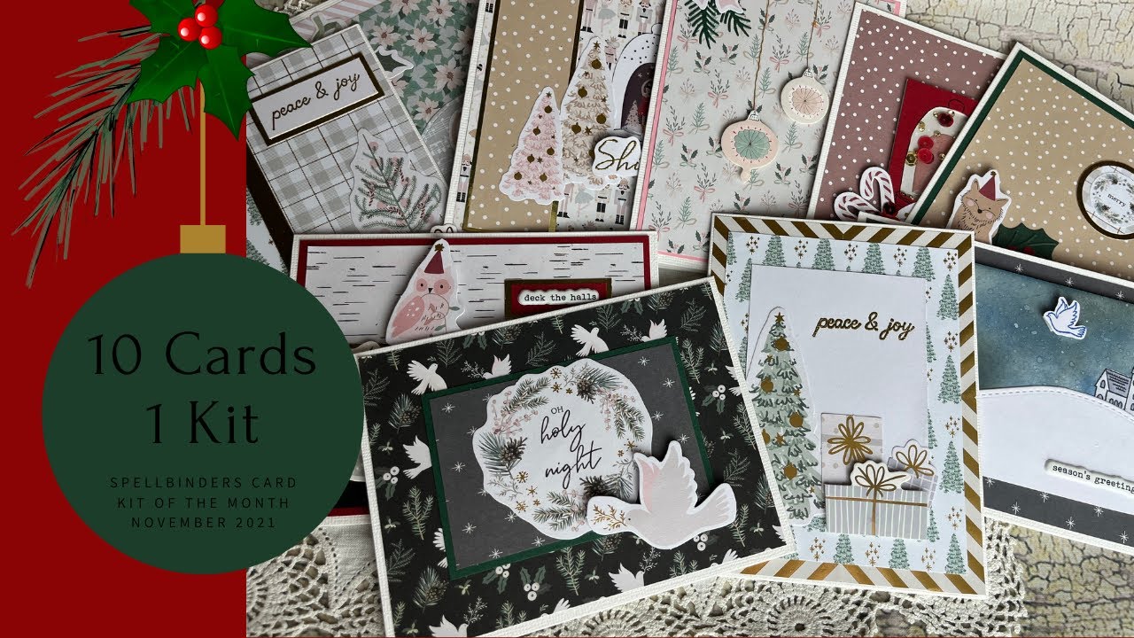 10 cards 1 kit: Spellbinders Card Kit of the Month November 2021 Joyful ...