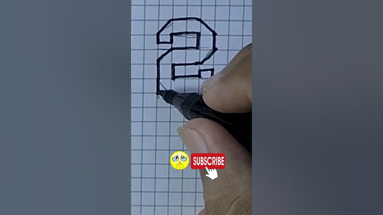 How to draw 3d number two |Teacher Henry #teacherhenry, #short, #Shorts ...