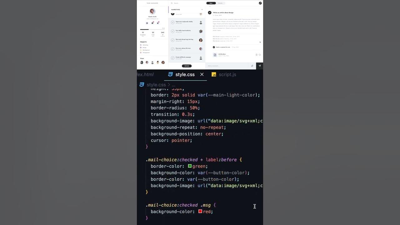 Task Manager Ui With Css Grid Mind Blowing Codepen 41 Html Css Codepen Webdesign Ui