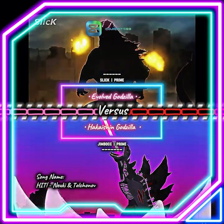 Slick Evolved Godzilla #vs Hakaishin Godzilla #vsbattle - YouTube