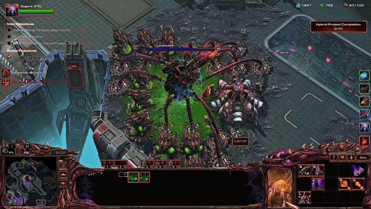 SC2 Co-Op Part & Parcel "Experimental Artillery" Zagara GamePlay ...