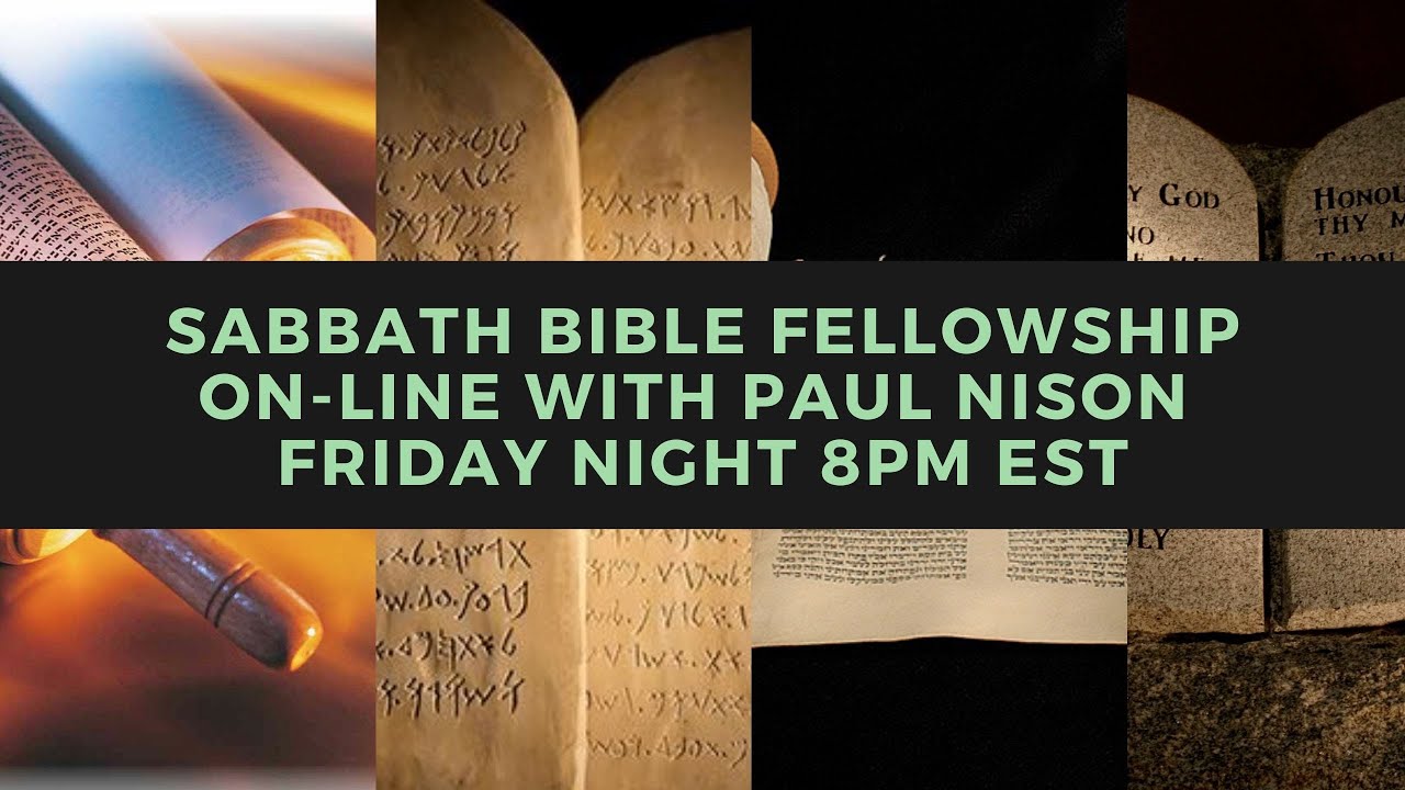 Sabbath Fellowship Friday December 31st, 2021 @ 8pm et. - YouTube