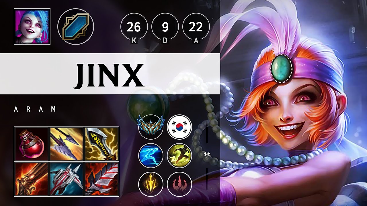 Jinx ARAM - KR Challenger Patch 25.08 - YouTube