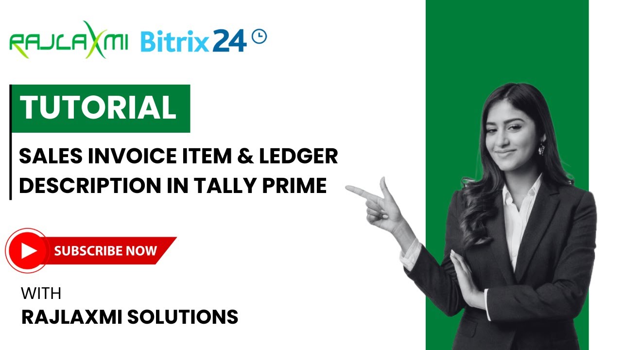 How to Add Sales Invoice Item & Ledger Description in Tally Prime | Complete Guide #learning ...