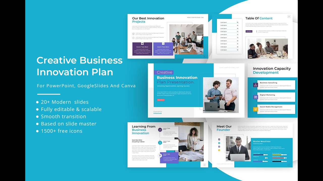Creative Business Innovation Plan Presentation Template - YouTube