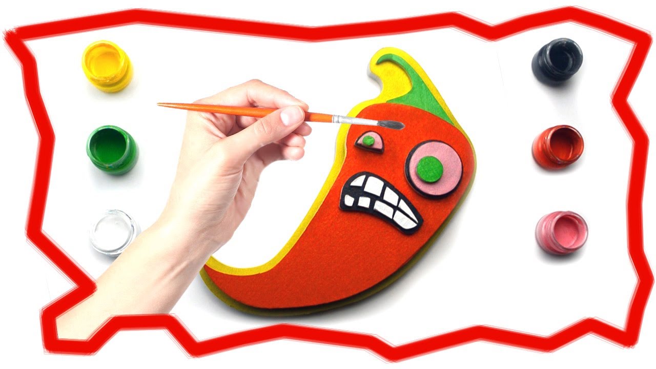 Red Chilli Pepper from PvZ coloring zombie pepper - Magic Forms - YouTube