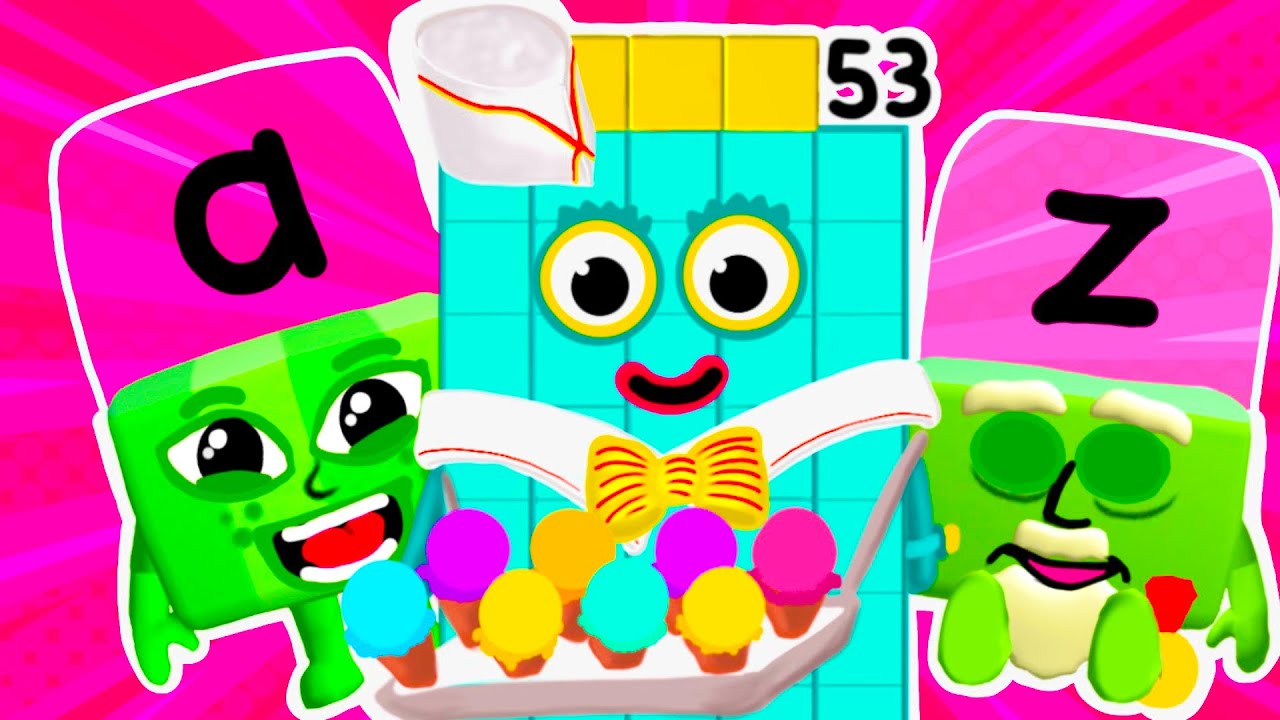 Numberblocks Alphablocks Crossover 53 & A Z - YouTube