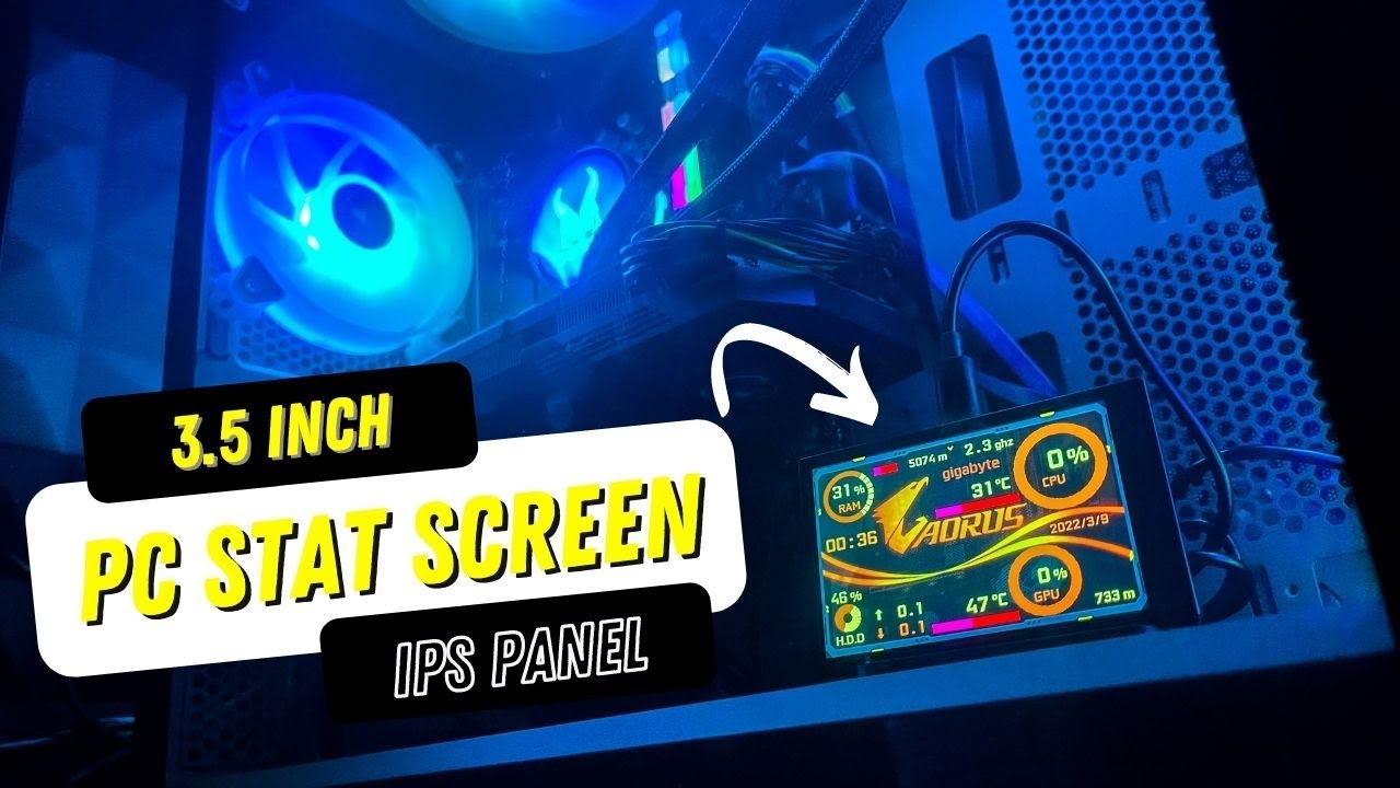 PC Stat Screen 3.5 Inch Untuk Monitor PC Korang - YouTube