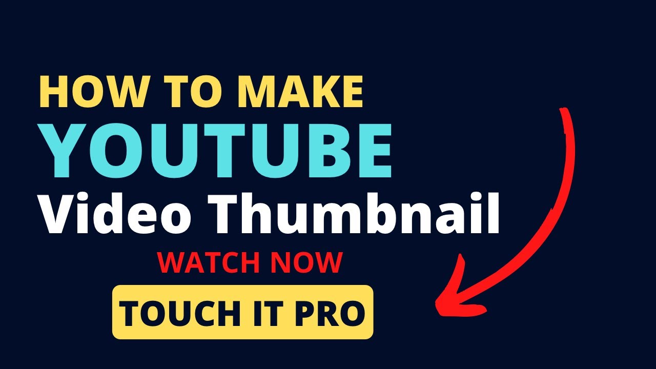 How to make youtube thumbnail | Viral picture edit | Touch It Pro - YouTube