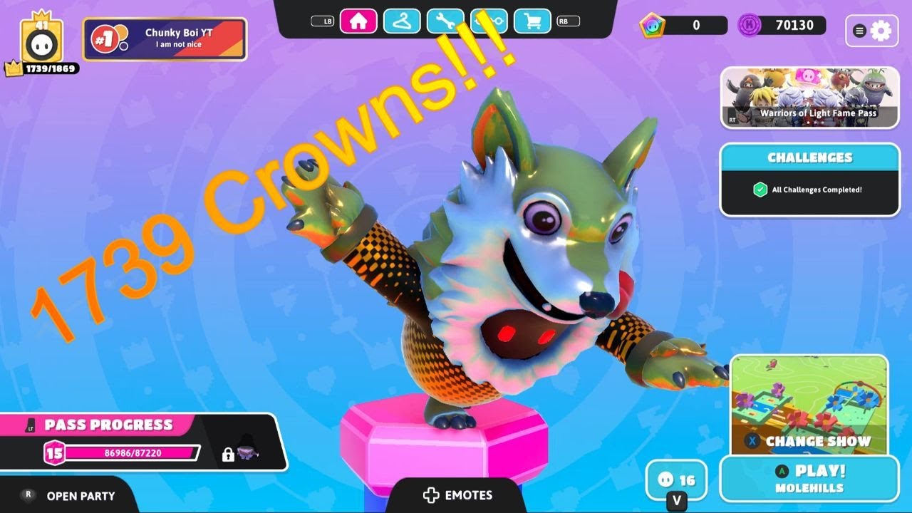 I Finally Got Golden Wolf In Fall Guys!!!! - YouTube