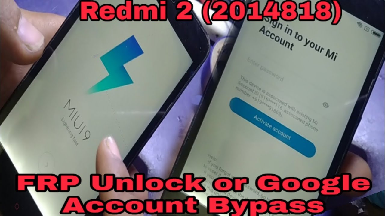 Redmi 2 (2014818) FRP Unlock or Google Account Bypass Easy Trick ...