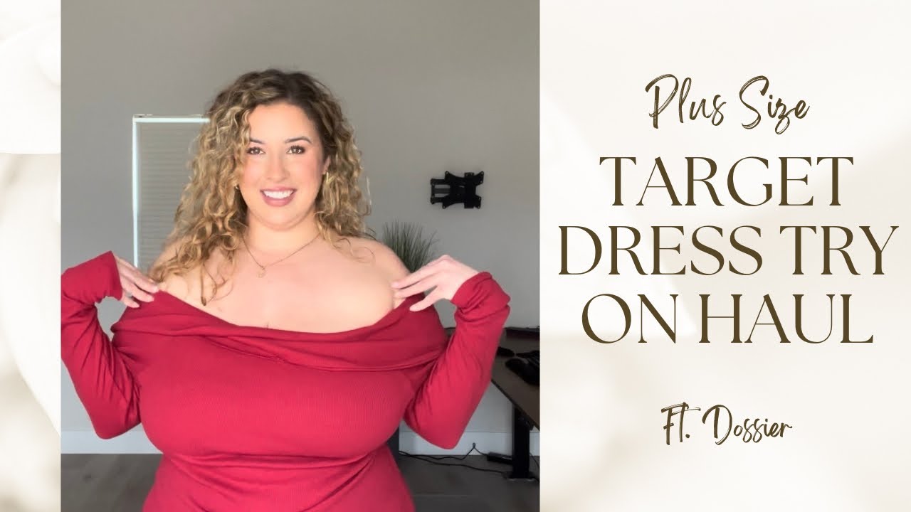 PLUS SIZE TARGET DRESS TRY ON HAUL FT. DOSSIER | Lauren Sangster - YouTube